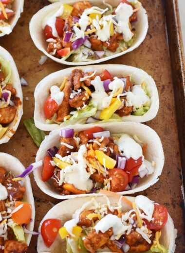 Quick & Easy Chicken Ranch Taco Boats