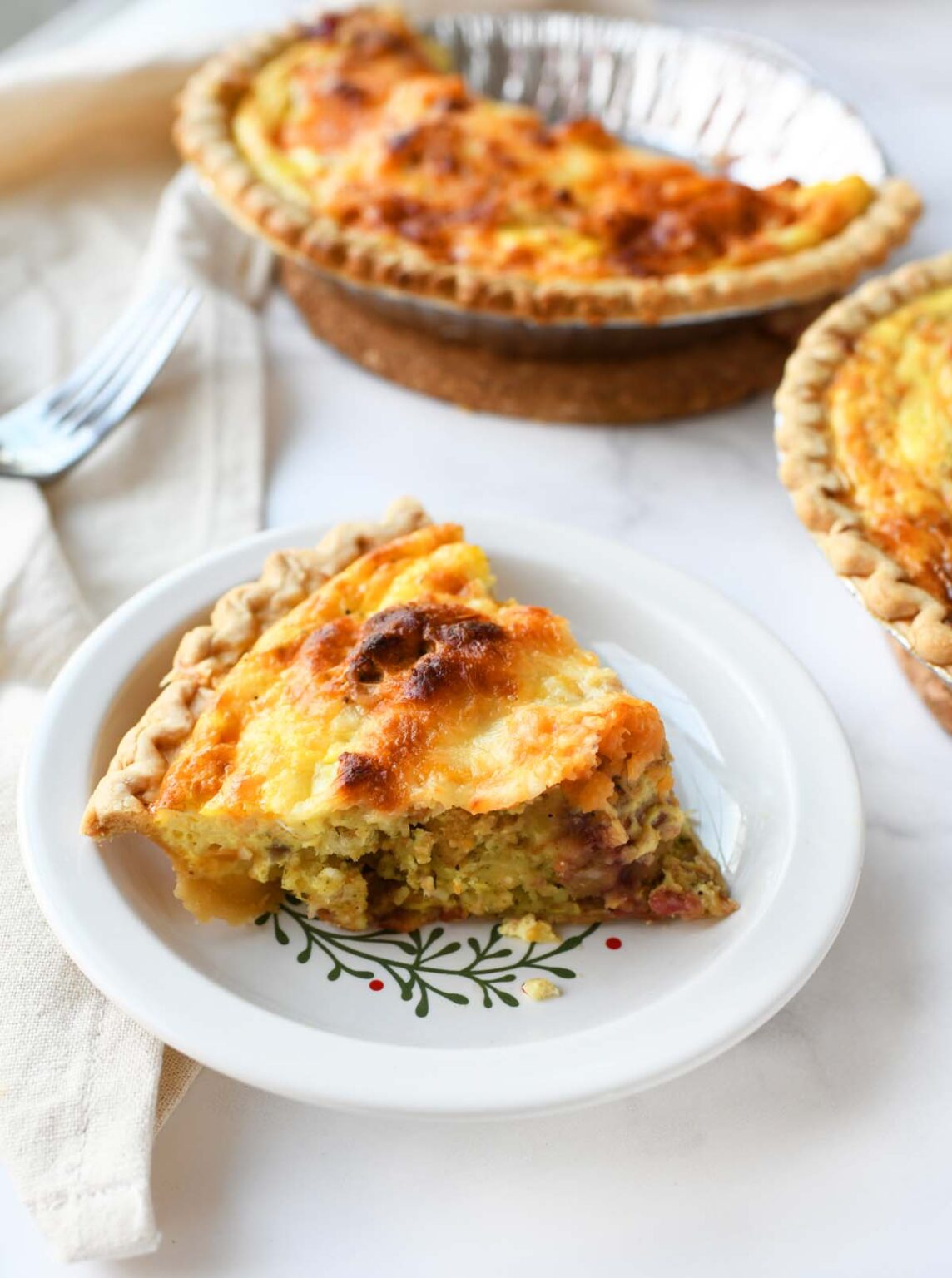 Thanksgiving Leftovers Quiche Recipe - Sizzling Eats