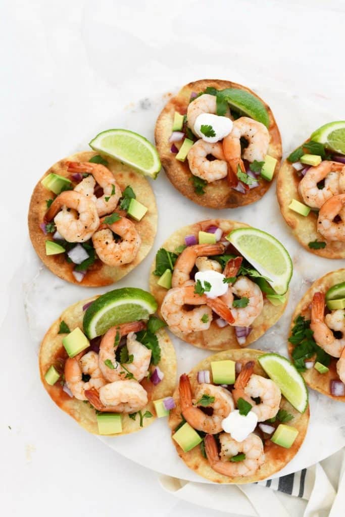 Baked Shrimp Tostadas Recipe - Sizzling Eats