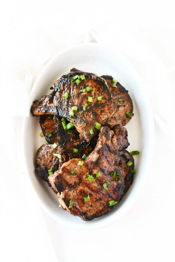 Grilled Asian Ginger Pork Chops - Sizzling Eats