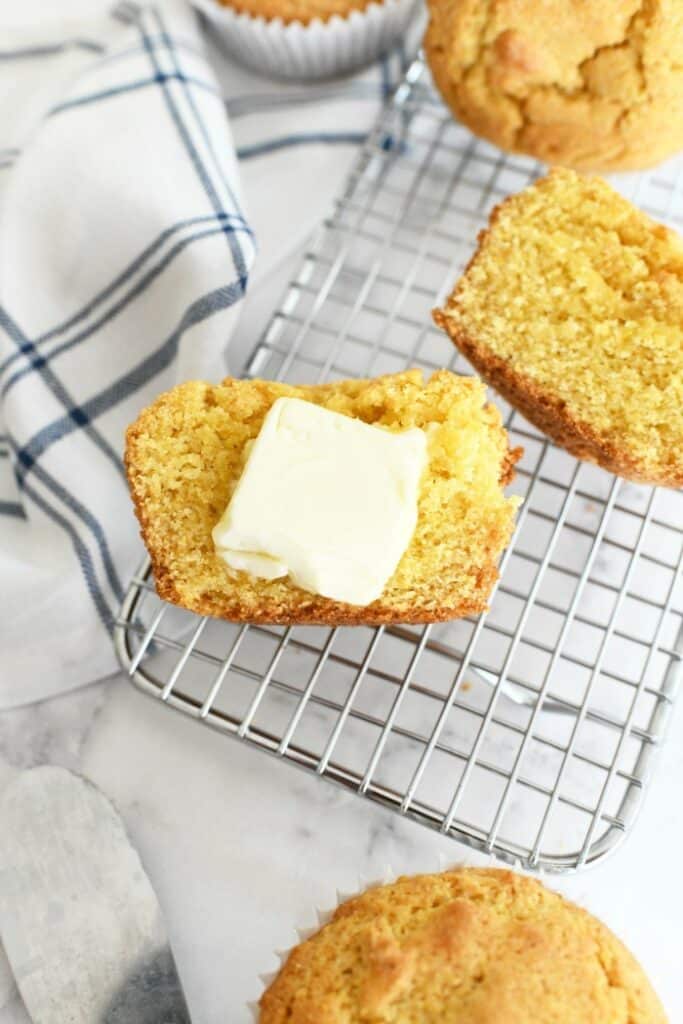 Jumbo Bakery Style Cornbread Muffins - Sizzling Eats
