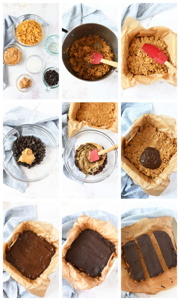 Peanut Butter Cornflake Bars - Sizzling Eats