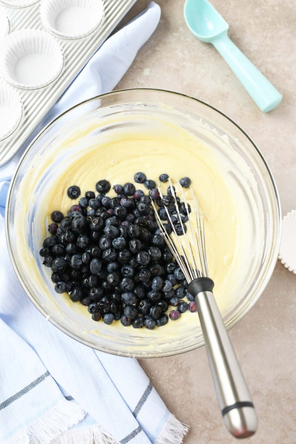 Easy & Moist Cake Mix Blueberry Muffins - Sizzling Eats