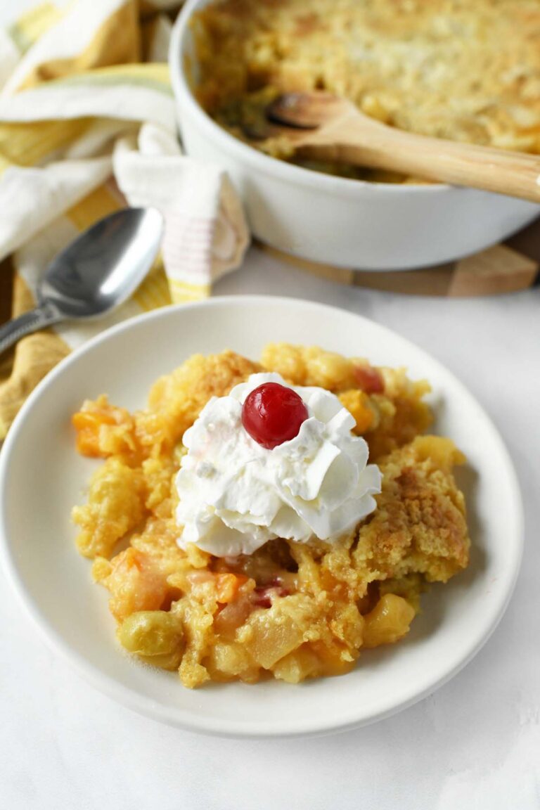 The Best Fruit Cocktail Dump Cake Sizzling Eats 8286