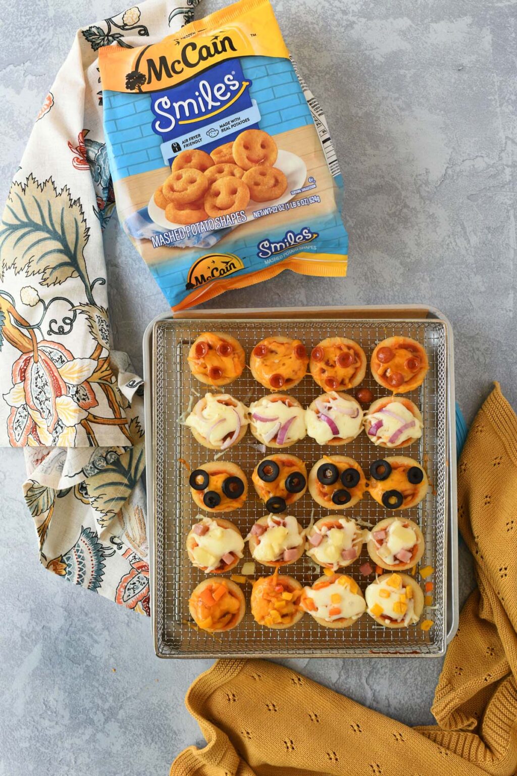 McCain Smiles Mashed Potato Mini Pizzas - Sizzling Eats
