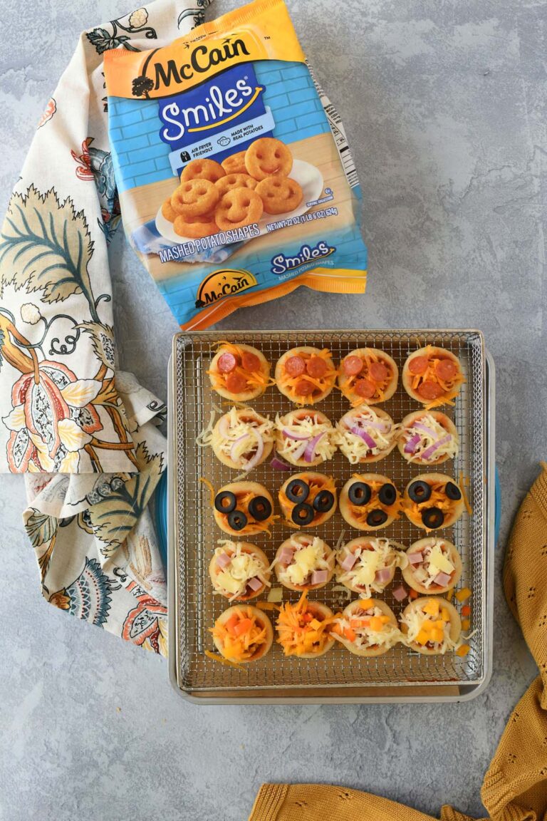 McCain Smiles Mashed Potato Mini Pizzas - Sizzling Eats